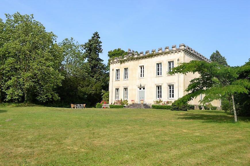 Historic Chateau with pool, no close neigbhours and views. Near Confolens
