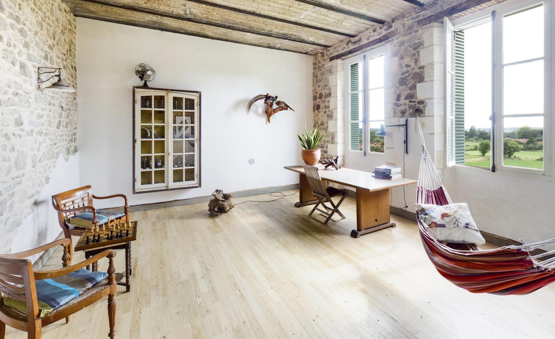 Historic Chateau with pool, no close neigbhours and views. Near Confolens