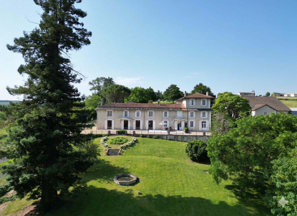 Elegant Manor with Guest Houses, Outbuildings, and Pool in grounds of 7 ...